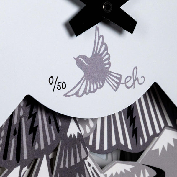 Papercut Forest Weather Clock by Emily Hogarth – Bramwell Brown Art Clocks