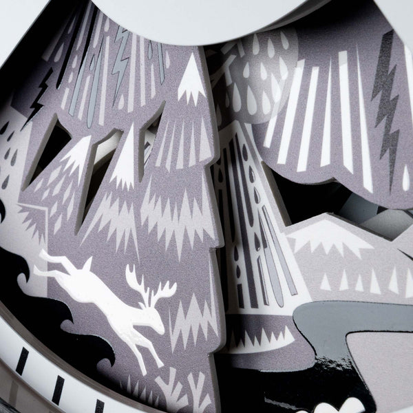 Papercut Forest Weather Clock by Emily Hogarth – Bramwell Brown Art Clocks