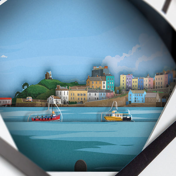 Tenby, Wales - Limited Edition Tide Clock – Bramwell Brown Art Clocks