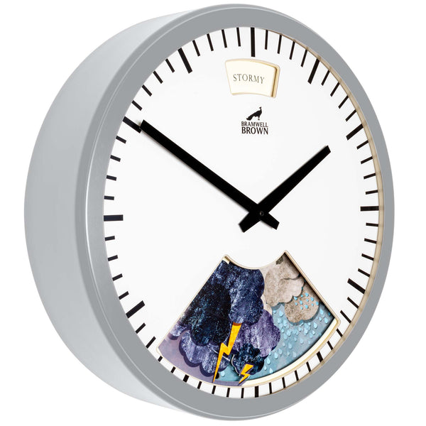 Giant Weather Forecasting Wall Clock – Bramwell Brown Art Clocks