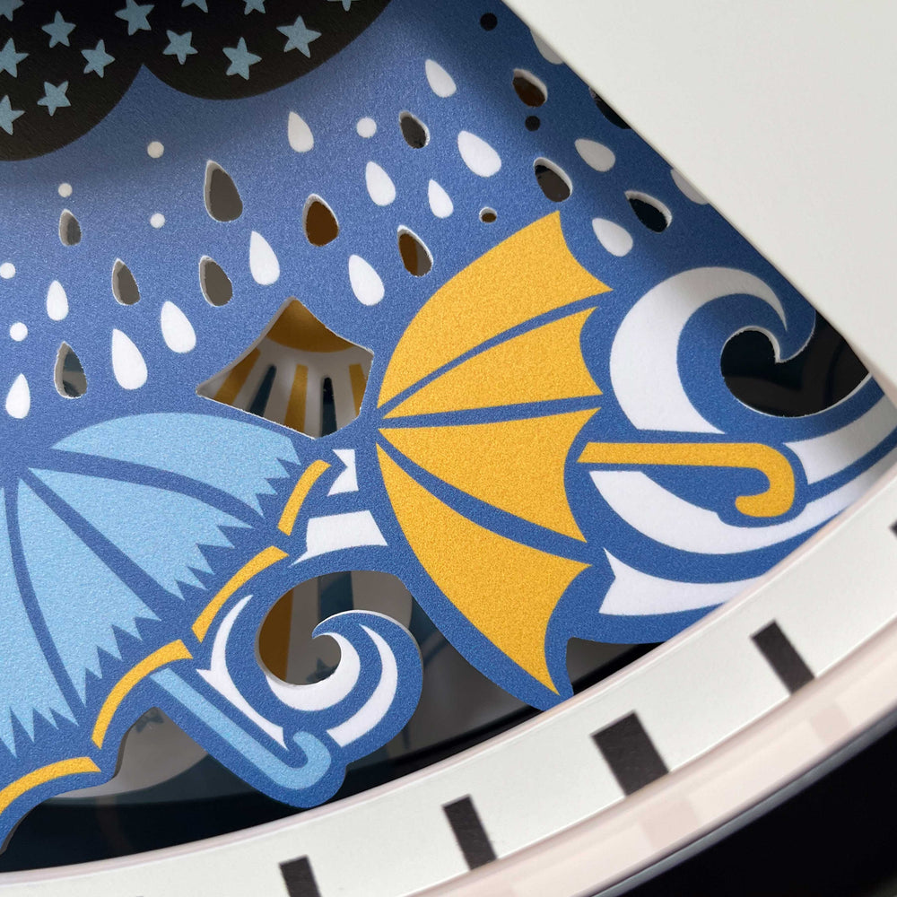 Papercut Clouds Weather Clock by Emily Hogarth