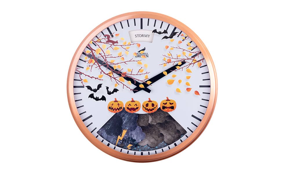 Autumn & Halloween Seasonal Clock Face – Bramwell Brown Art Clocks